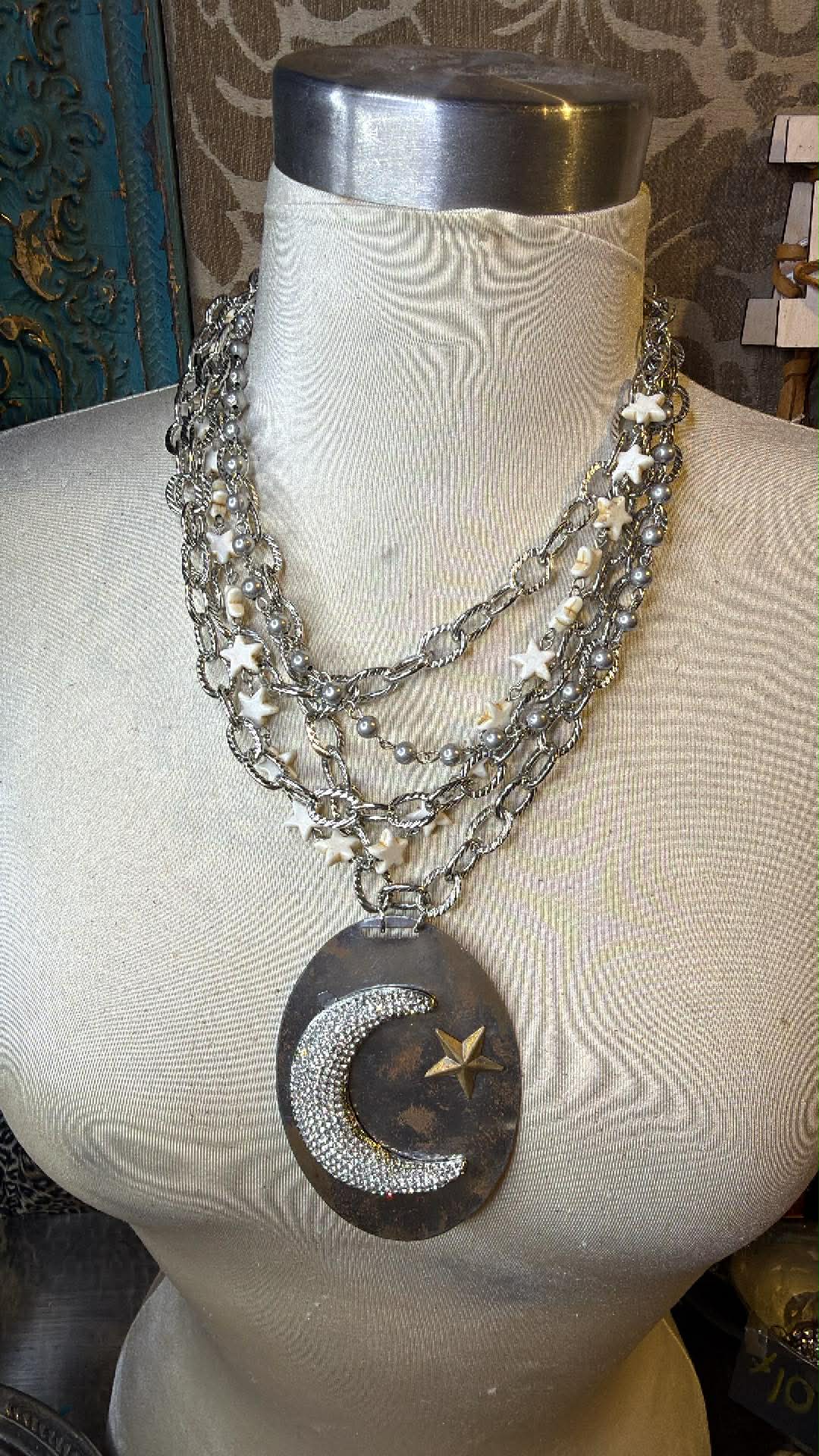 Multi Strand Moon and Start Necklace FINAL SALE – Vintage Meets Boho at ...