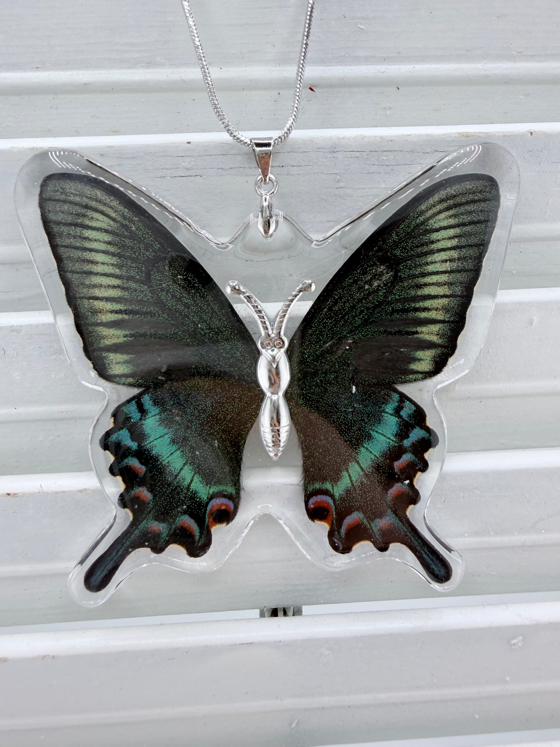 Butterfly Necklace - Alpine Black Swallowtail – Vintage Meets Boho at ...